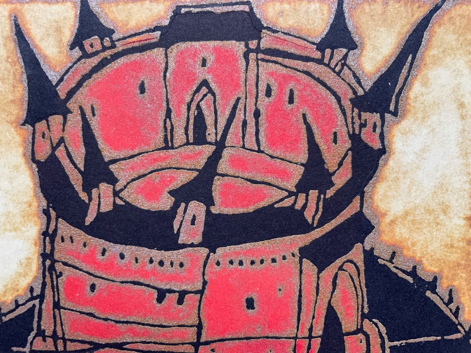 Modern Art Graphic From Berlin Castle Tower Fortress Unreadable Signed ...