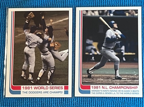 1981 DODGERS W.S. CHAMPS 9 CUSTOM CARDS & '82 SET/ALL 23 PLAYERS WT ...