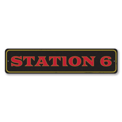 Personalized Fire Station Number Fire Department Firehouse Metal Decor ...