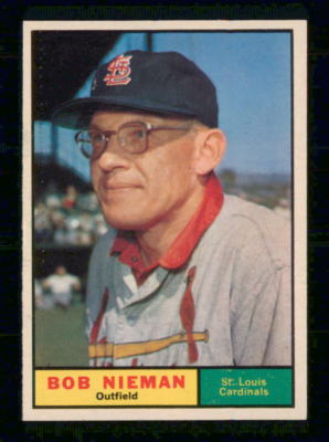 1961 TOPPS BASEBALL # 178 BOB NIEMAN INV J7990 | eBay
