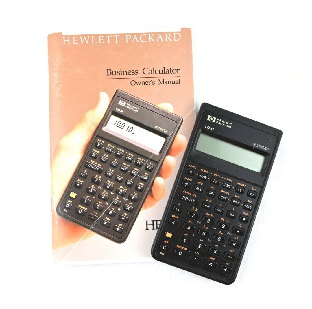 Vintage VTG Hewlett Packard HP 10B Business Financial Calculator W ...
