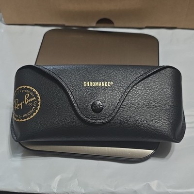 Ray-Ban Chromance Black Leather Hard Case for Sunglasses.Only the case ...