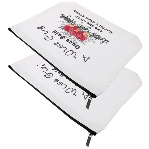 2 Pcs Money Storage Pouch Zipper Change Bag Cloth Makeup Bags with ...