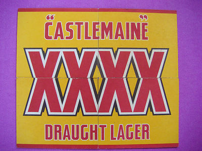 4 Beer Coasters Bar Mats ~ CASTLEMAINE XXXX Draught Lager ~*~ Milton ...