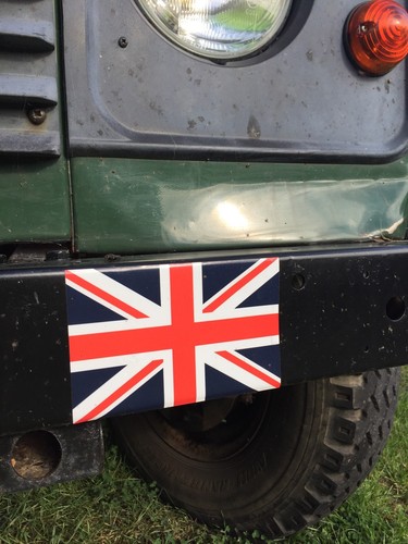 2X MILITARY ARMY LAND ROVER UNION JACK FLAG STICKERS WOLF WMIK SNATCH ...