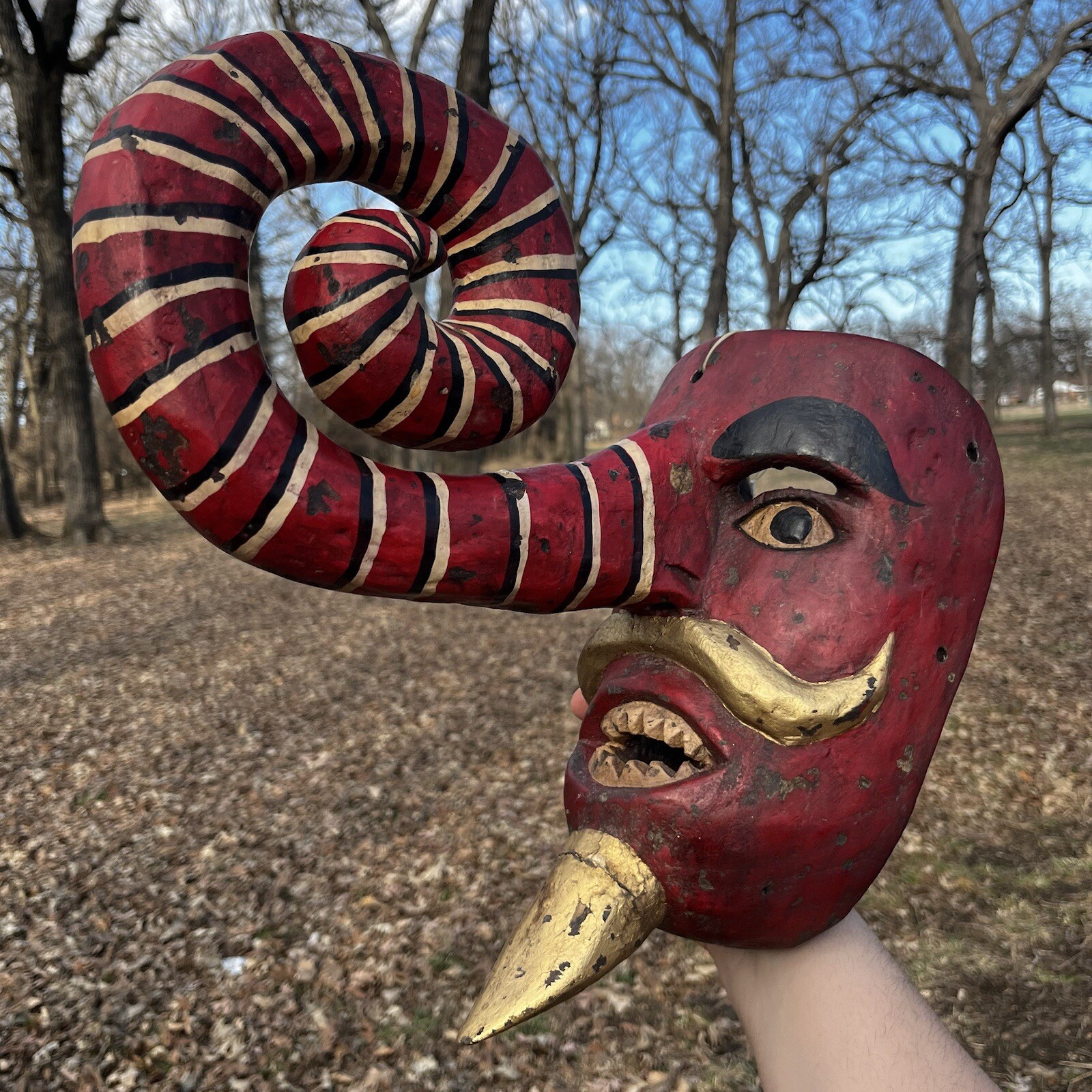 Vintage Hand Crafted Moro Pasion mask. (Danza de Moro) | eBay