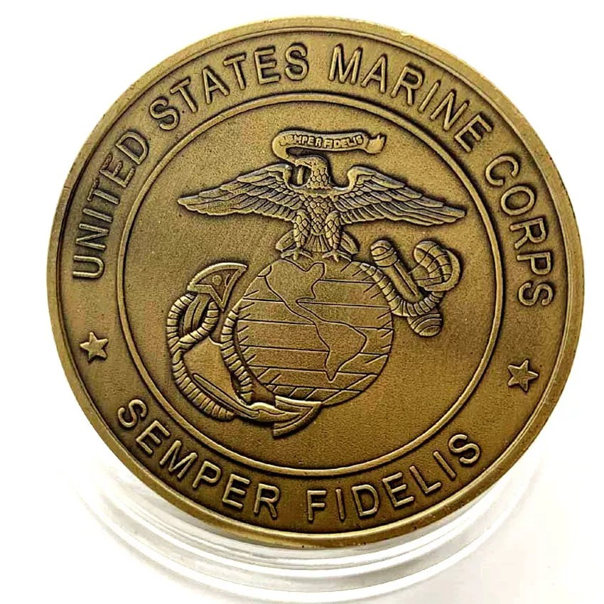 US Marine Corps SEMPER FIDELIS Commemorative Challenge Coin (SHIPS FROM ...