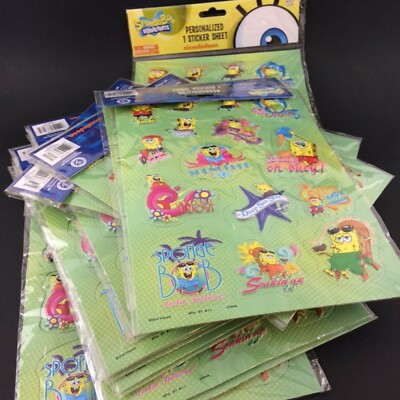 15 Packages Spongebob Squarepants Nickelodeon Raised 3D Sticker Sheets ...