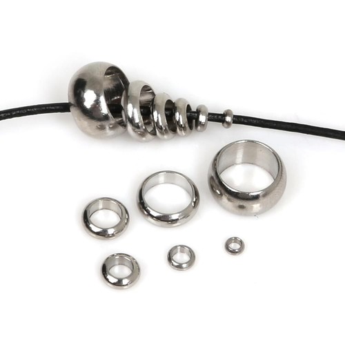 Silver Color Bead Jewelry Spacer Pendant Bracelet Necklace Diy Spacers ...