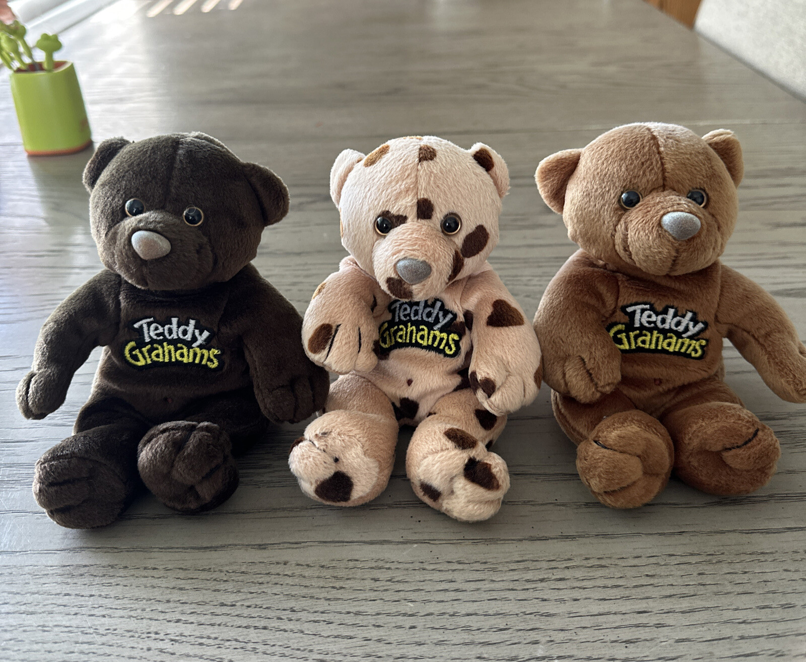 Set Of 3 Nabisco Teddy Grahams Bean Bag Plush 7” Teddy 🧸 NO TAGS ...