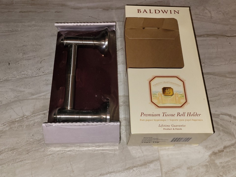 Baldwin Premium NAPOLI Brass Tissue Roll Holder 3403-150 & 2 Towel ...