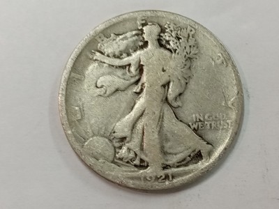 1921 50c Walking Liberty Silver Half Dollar - Key Date (Lot#W39) | eBay