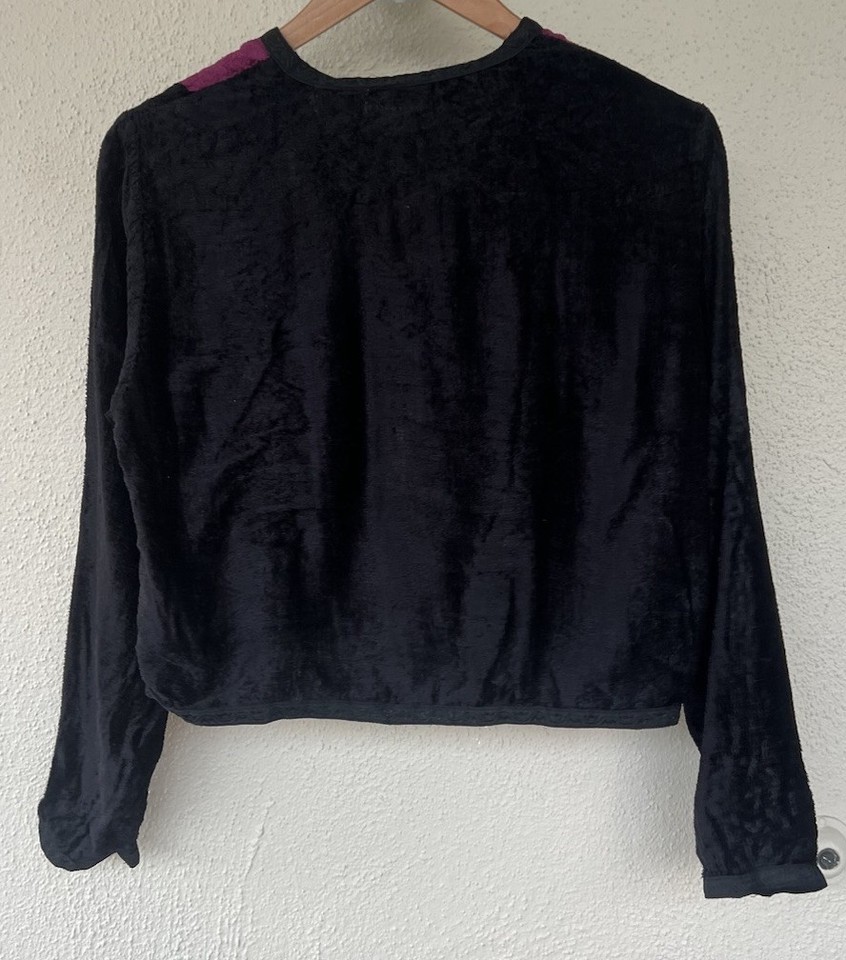 Vtg White Stag Vest Patchwork M Velvet Floral Renfaire Dark Cottage Fairy Grunge | eBay