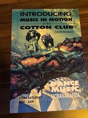 Music In Motion Rave Flyer , Cotton Club , A5 , 92 | eBay UK