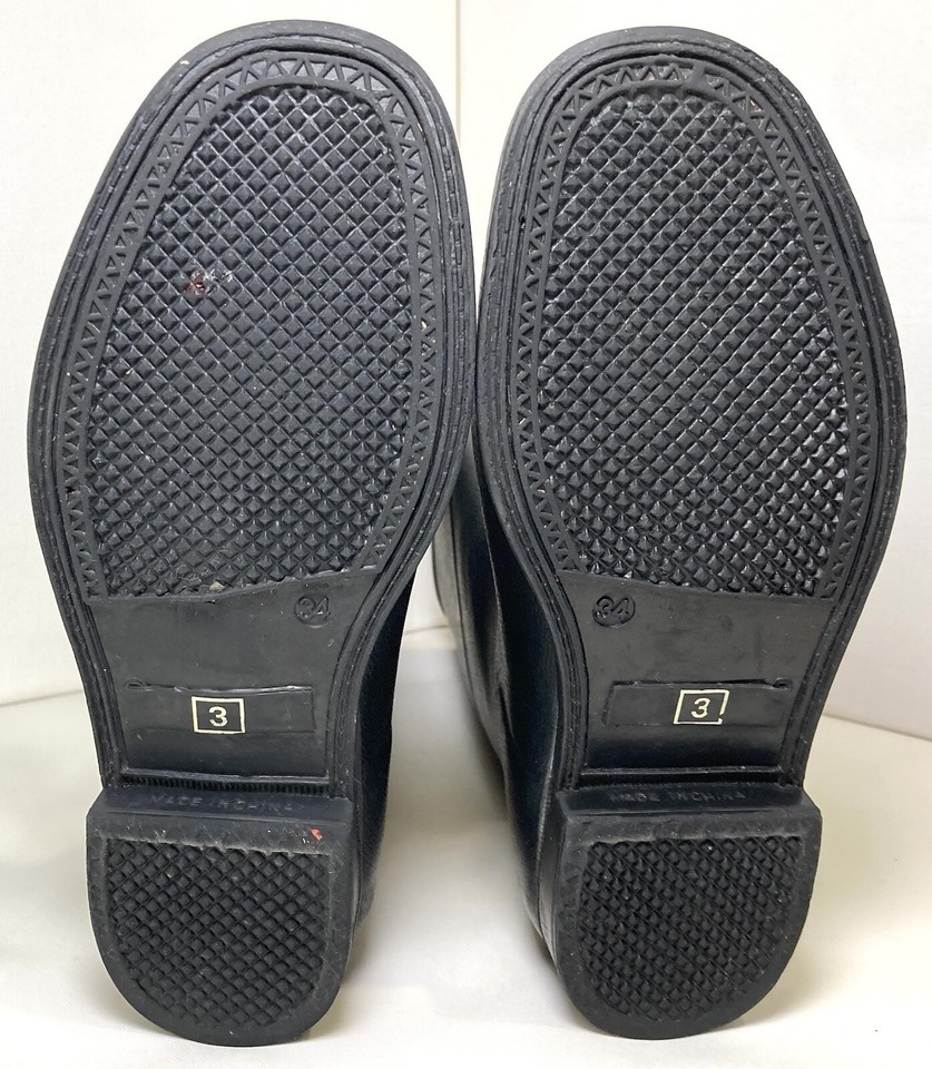 Tall Lined Black Rubber Horse Riding-Equestrian Boots-Women’s Size 3 ...