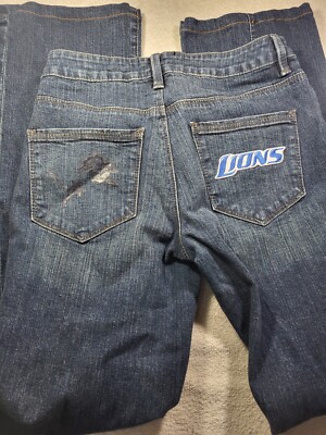 Pro Line NFL WOMENS Jeans Detroit Lions Cotton Patches Size 4 | eBay