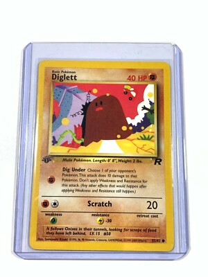 Pokemon 1st Edition Team Rocket Diglett 52/82 | eBay