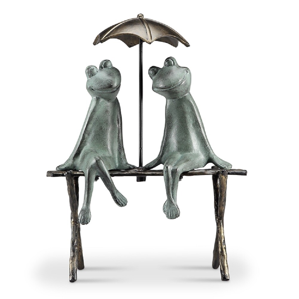 Frog Lovers Garden Sculpture Frogs On Bench Statue Whimsical ~ SPI Home ...