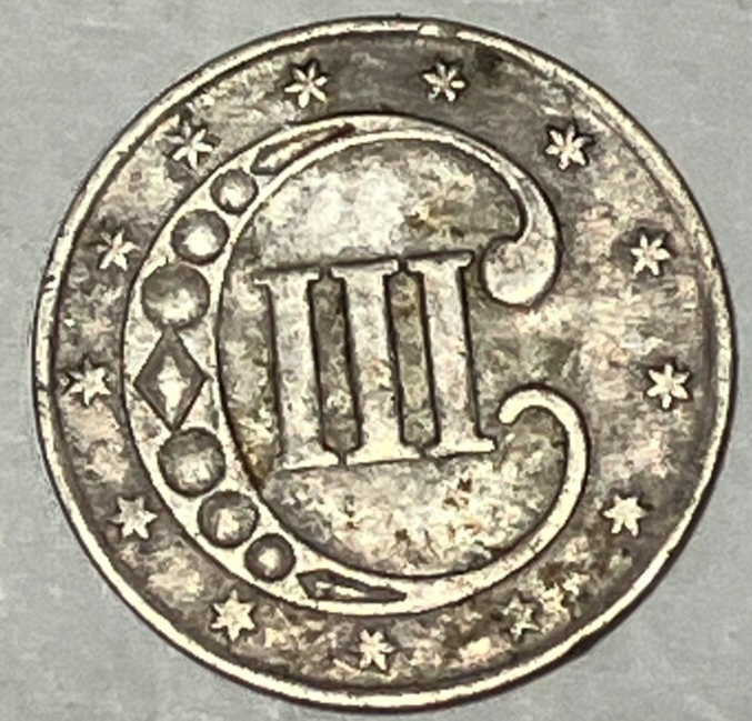 1852 Silver 3 Cent Trime Coin ~ VF | eBay