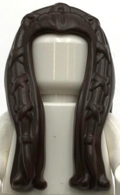 Lego New Dark Brown Minifigure Hair Long with Braided Front Part | eBay