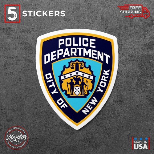 Sticker, NYPD Police New York Police Department Vinyl Decal, 5 Stickers ...