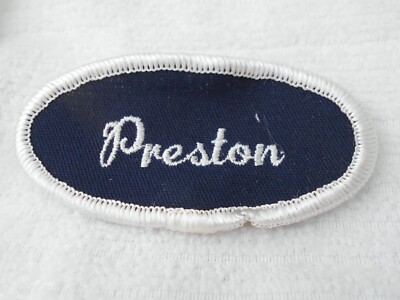 PRESTON USED EMBROIDERED SEW ON NAME PATCH TAGS ASSORTED COLORS | eBay