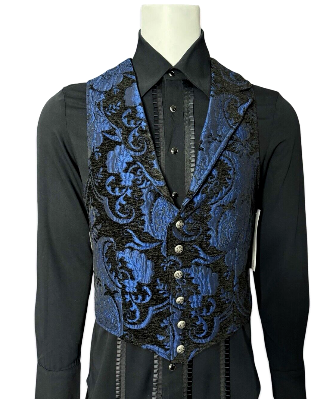 SHRINE Gothic Aristocrat Vampire Vest Jacket Victorian Tapestry Pirat ...