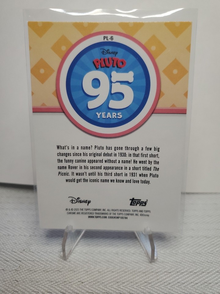 Pluto 2025 Topps Chrome Disney Pluto 95th Anniversary #PL-6 | eBay