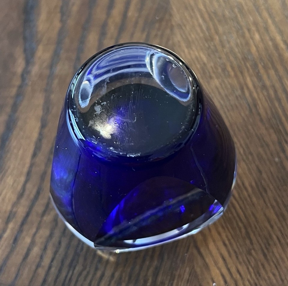 Vintage Art Glass Perfume Bottle Cobalt Blue w/ Glass Stopper | eBay UK