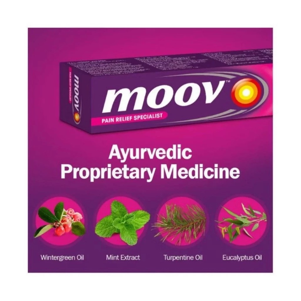 Moov Fast Pain Relief Cream 3 Packs- 50g Each, Back, Muscle , Joint ...