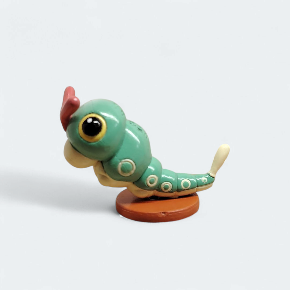 TOMY Pokemon CATERPIE 1.5" Mini Figure CGTSJ Nintendo Vintage Toy ...