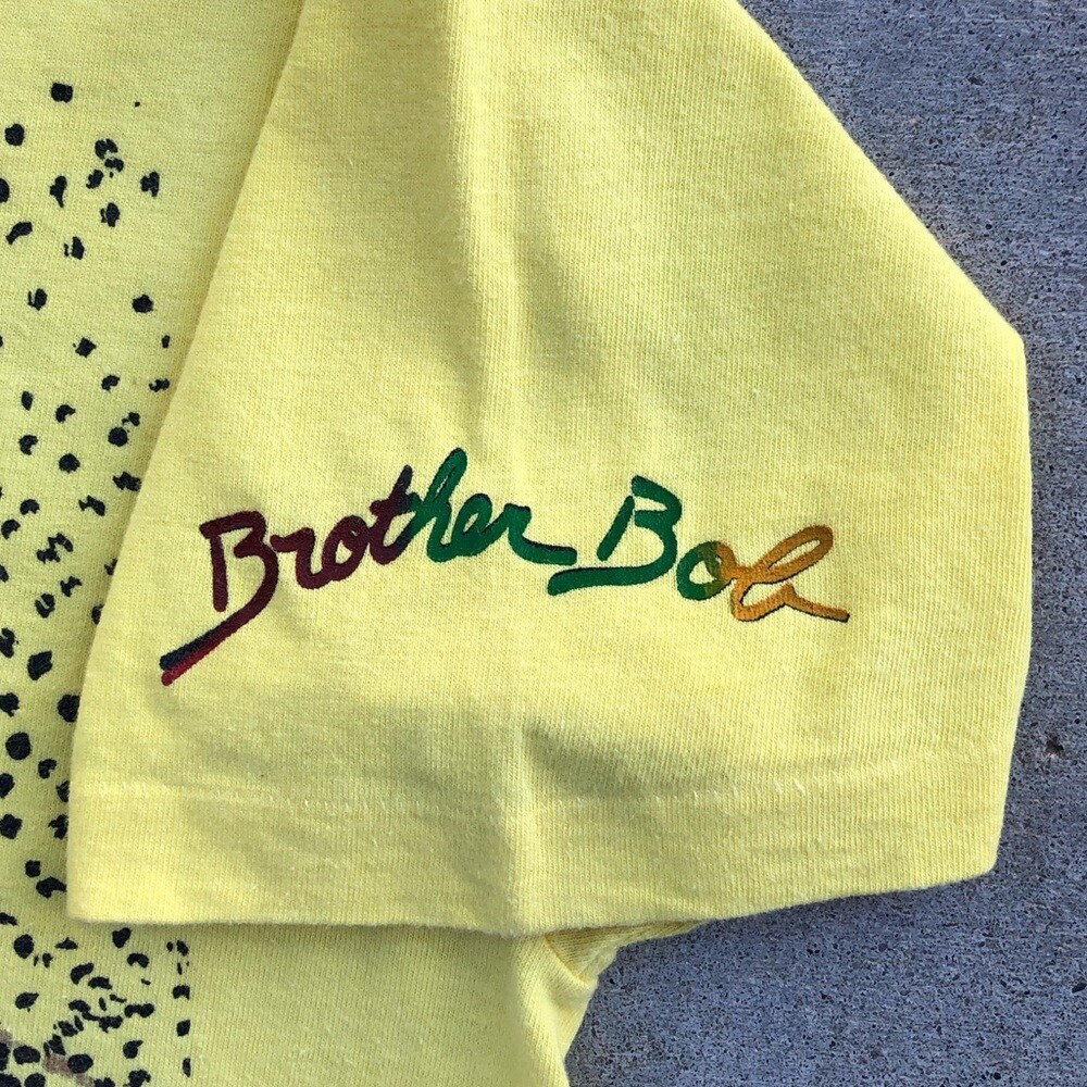 Rare Vtg 1987 Bob Marley “Brother Bob” Yellow Double-… - Gem
