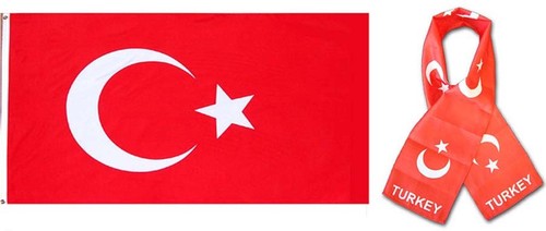 Wholesale Combo Set Turkey Country 3x5 3’x5’ Flag and 8"x60" Scarf | eBay