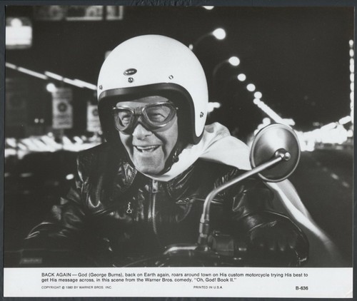 Oh, God! Book II ´80 GEORGE BURNS ON A MOTORCYCLE | eBay