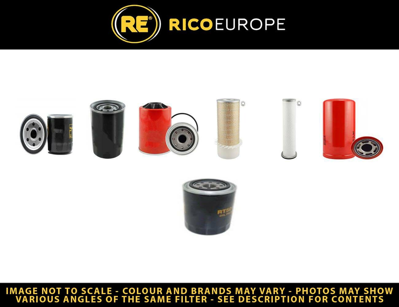 Filter Service Kit Fits GROVE YB 5515 w/Cummins B3.3-99L Eng. SN ...