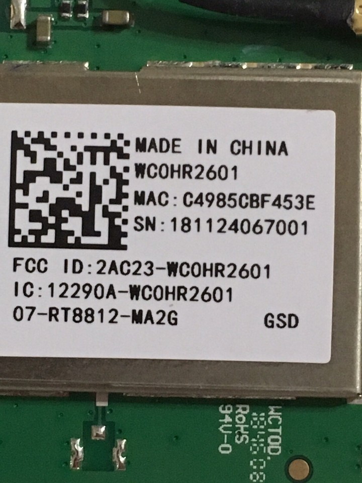 TCL 43S421 WIFI MODULE WCOHR2601 | eBay