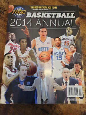2014 ACC Sports Journal ACC Basketball Annual Preview Edition Duke UNC ...