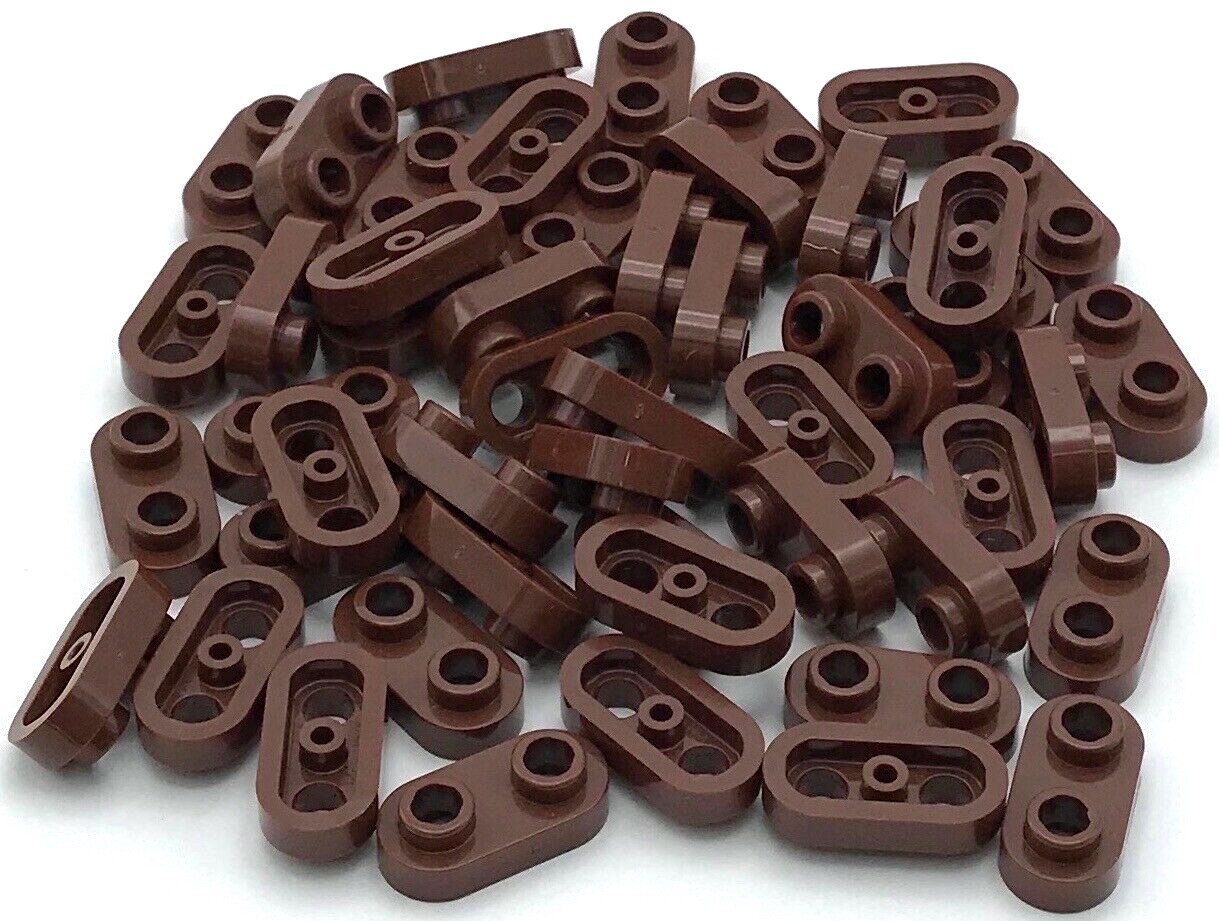Lego 50 New Reddish Brown Plates Modified 1 x 2 Rounded with 2 Open ...