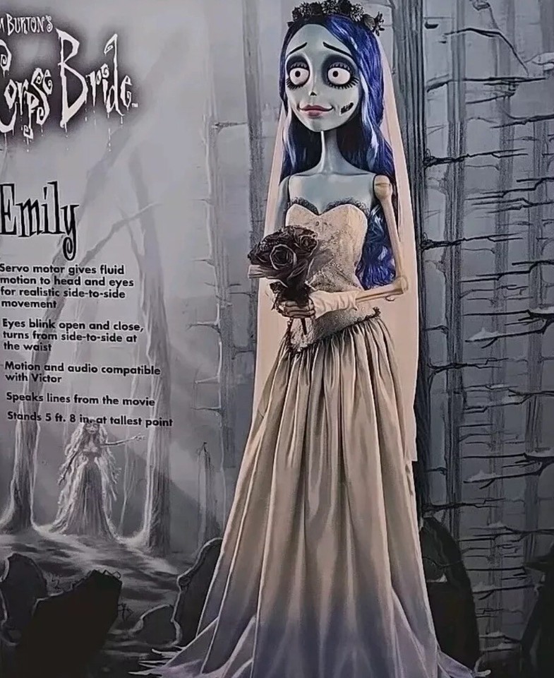Corpse Bride Animatronic SET OF 2 Emily and Victor Moving Figures In ...