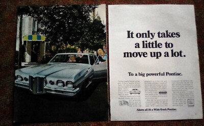 1970 Pontiac Catalina 4 Door Sedan Car Wide Track 2 page Print Ad 10.5 ...