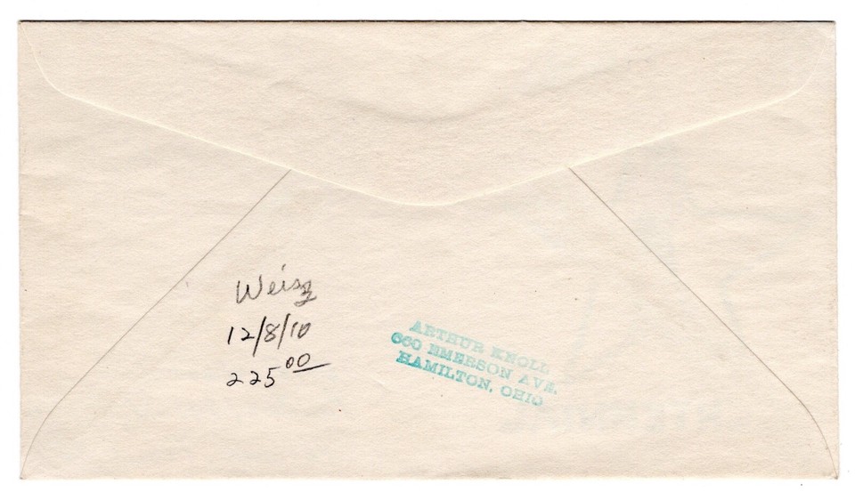 #938 Texas Statehood Centennial 1945 FDC - Arthur Knoll Hand-drawn ex ...