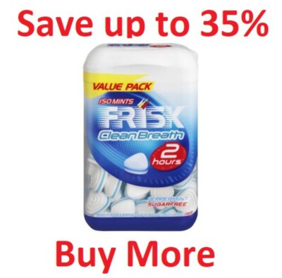Frisk Mints | Clean Breath Peppermint Sugarfree Value Pack 150 Mints | eBay