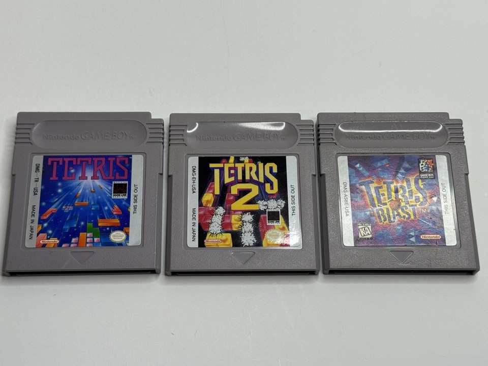 Tetris 1, 2 & Tetris Blast Nintendo GameBoy Cartridge Lot Bundle Tested ...