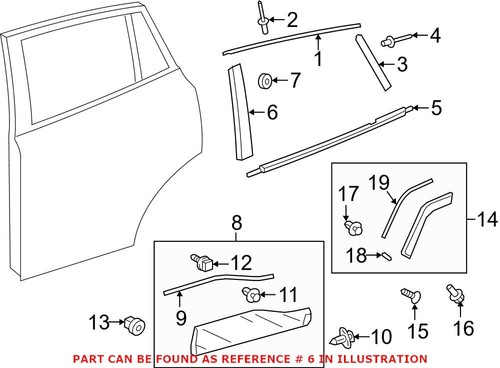 Genuine OEM Door Applique for Toyota 750750R030 | eBay
