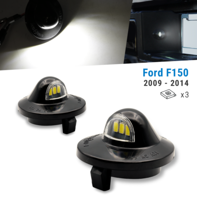 Bright White LED Tag License Plate Light Bulbs Assembly For 2009-2014 ...