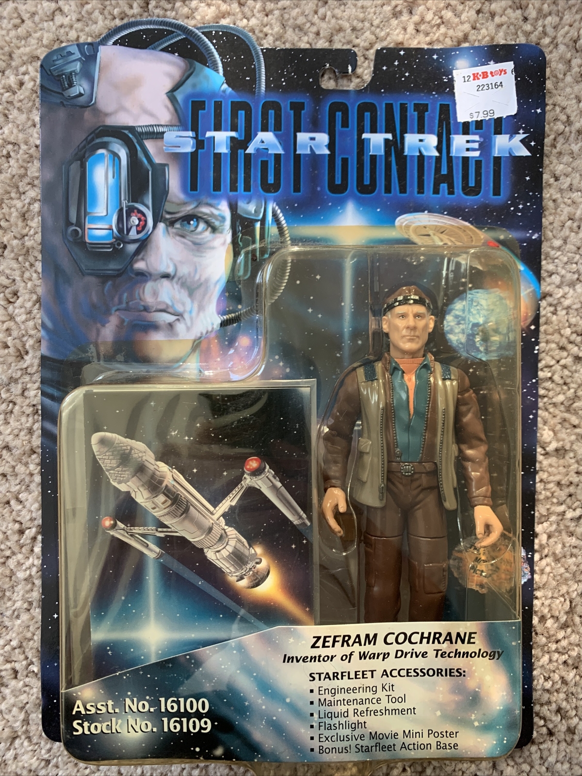 Playmates Toys Star Trek Zefram Cochrane First Contact Action Figure