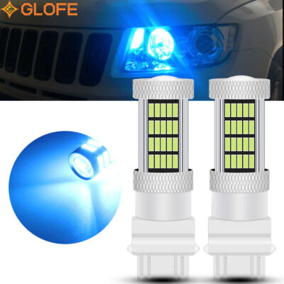 3156 3157 4114 8000K Ice Blue LED DRL Daytime Running Light Lamp Bulbs ...