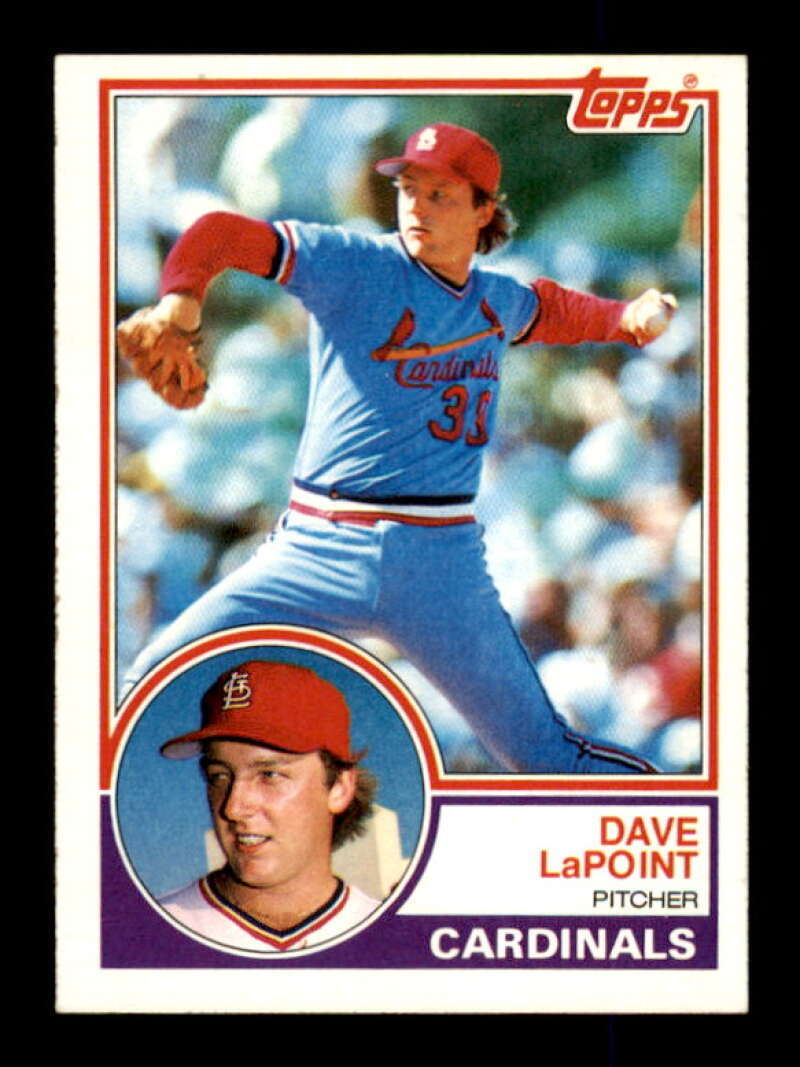 1983 Topps #438 Dave LaPoint NM/NM+ RC Rookie Cardinals 245168 | eBay