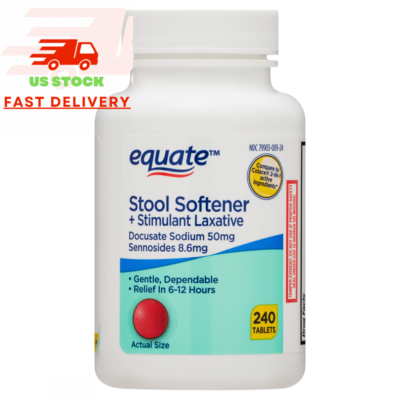 Equate Stool Softener Plus Stimulant Laxative Tablets for Constipation ...