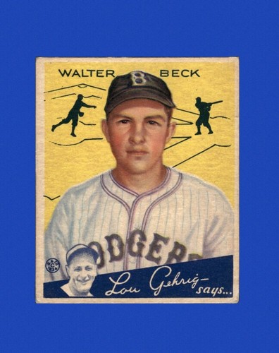 1934 Goudey Set-Break # 50 Walter Beck VG-VGEX *GMCARDS* | eBay